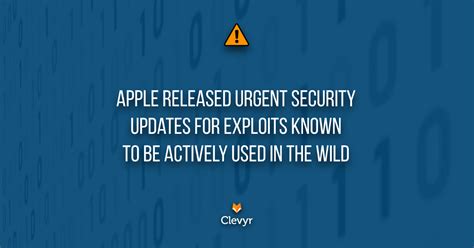 Urgent Security Patch From Apple Clevyr Inc Application Development And Custom Software