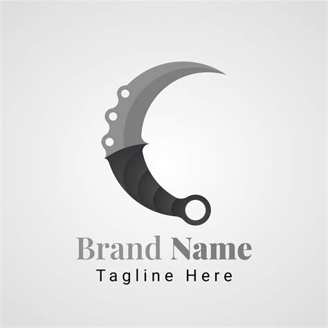 Letter C Karambit Dagger Logo Combination Of The Traditional