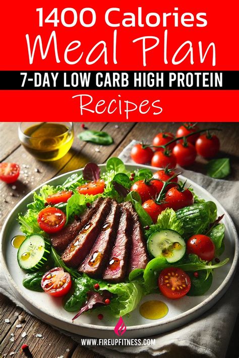 Easy 1400 Calorie Meal Plan 7 Day High Protein Low Carb Recipes