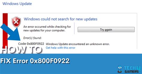 windows update error 0x800f0922 [fixed 2023] tech4gamers