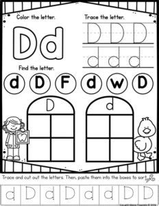 Free Letter D Worksheets Fun With Mama
