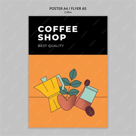 Free Psd Hand Drawn Coffee Poster Template