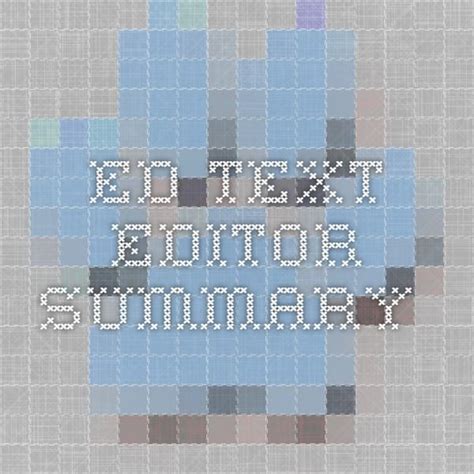 Ed Text Editor Summary Text Editor Editor Cheat Sheets