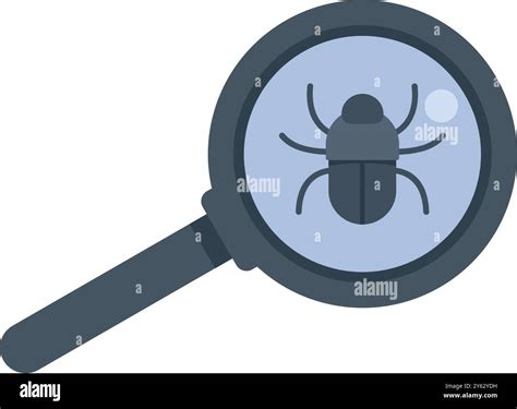 Magnifying Glass Is Analyzing A Computer Bug Searching For Viruses And