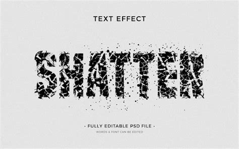 Premium Psd Broken Glass Text Effect