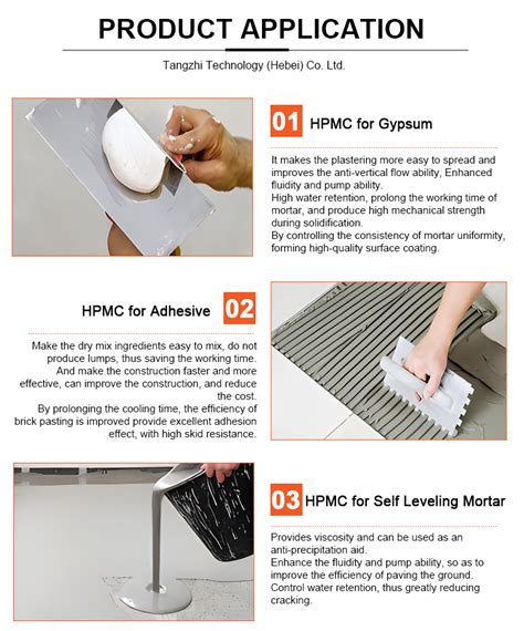 Hydroxypropyl Methylcellulose Hpmc Wall Putty Tile Adhesive Cellulose Ether Concrete Thickener