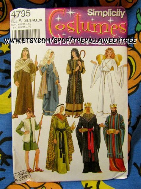 Simplicity 4795 Sewing Pattern Nativity Costume School Three Kings Mary