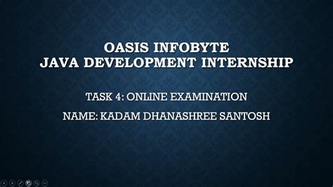 Dhanashree Kadam On Linkedin Java Development Internship