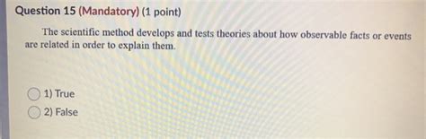 Solved Question 1 Mandatory 1 Point Saved The Chegg