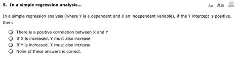 Solved 5 In A Simple Regression Analysis In A Simple