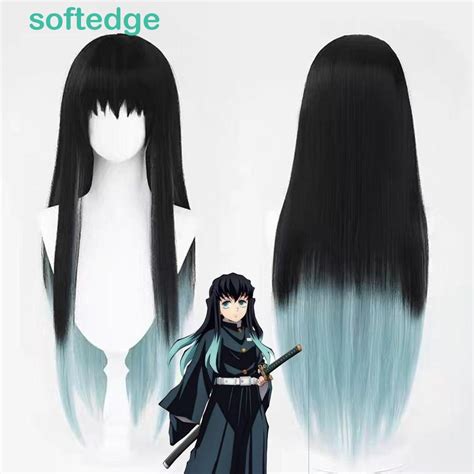 Softedge Tokitou Muichirou Cosplay Wig Anime Heat Resistant Muichiro