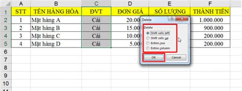 Cách Sử Dụng Phím Tắt Xóa Dòng Trong Excel Nhanh Chóng
