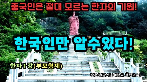 한국인만 알 수 있다 중국인은 절대 모르는 한자의 기원 한자1강 부모형제 Youtube