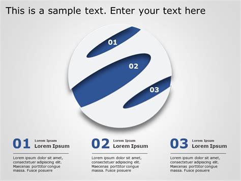 Blue And White Circular Numbered Infographic For Business Presentation Presentation Template