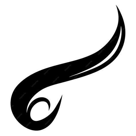 Hand Drawn Black Calligraphy Swoosh Black Silhouette Vector Art And