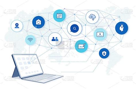 数字网络连接说明 物联网、seo、在线教育平台素材 花瓣网