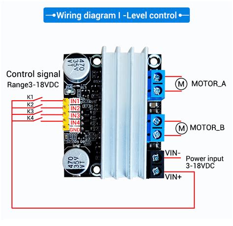 10a Dual Dc Motor Drive Module Forward And Reverse Pwm Speed Regulation Dimming 3 18v Low