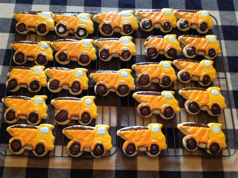 Construction Birthday Party Dump Truck Cookies