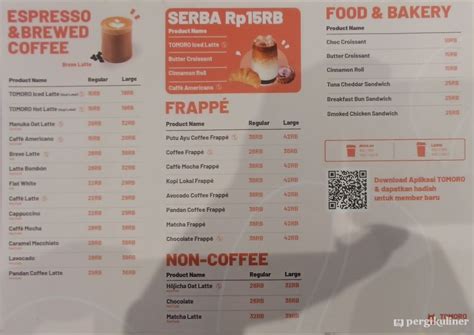 Selalu Diperbarui Menu Tomoro Coffee Kemang