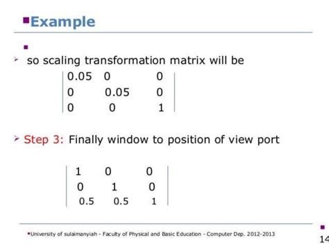 Window To Viewport Transformationandmatrix Representation Of Homogeneous