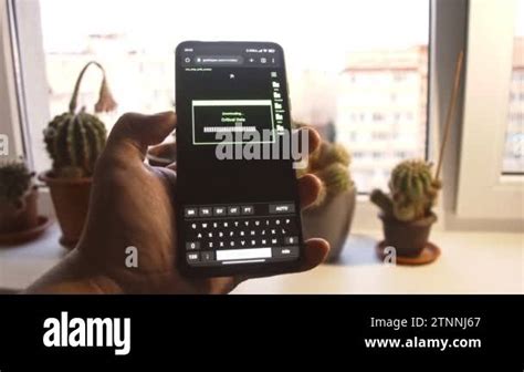 Data Transfer Warning Alert Screen Loop Blinking On The Phone Concept