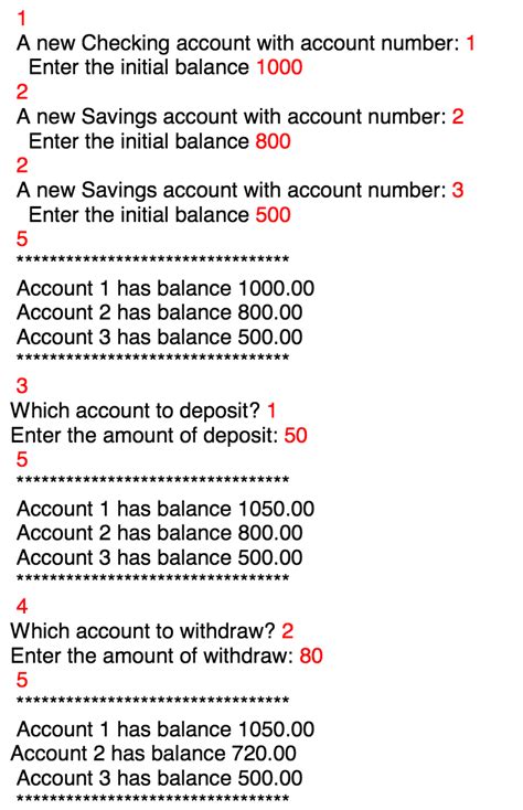 Solved Problem Description Write A Program To Process Bank Chegg