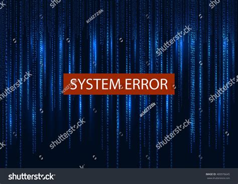 System Error Digital Numbers Background Error Royalty Free Stock Vector 489976645