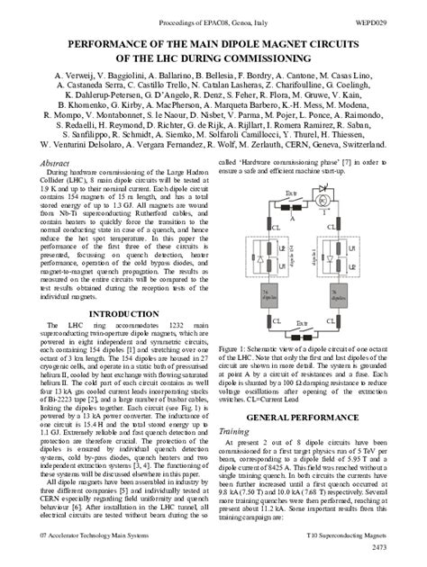 Pdf Performance Of The Main Dipole Magnet Circuits Of The Lhc During