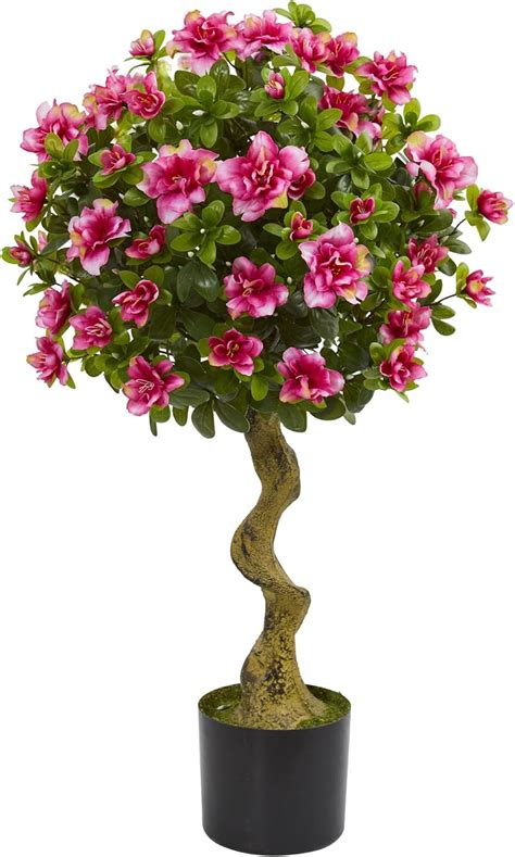3ft Azalea Artificial Topiary Tree Plant Vivid