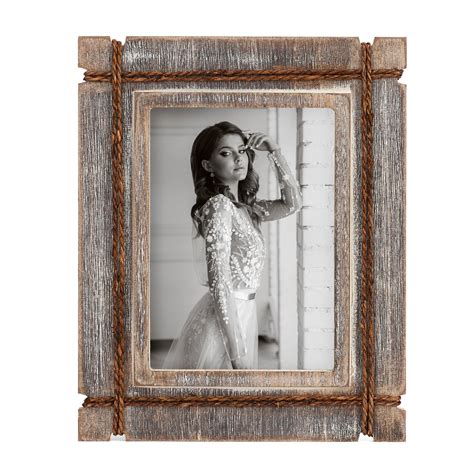 Wooden Picture Frame Vintage Style Rustic Looking Wood Etsy