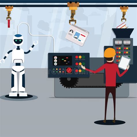 Flat Vector Illustration Machine Learning Conceptloading Data To