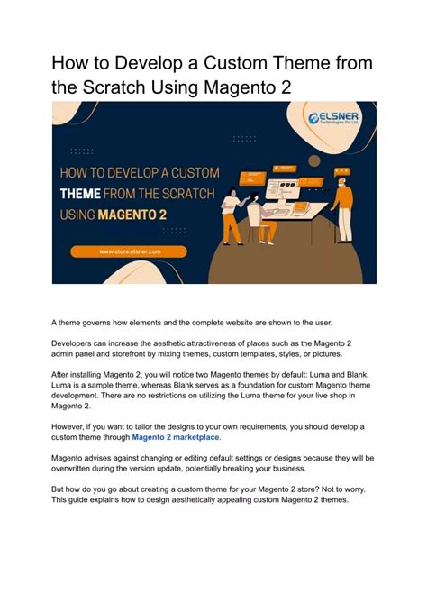 ppt how to develop a custom theme from the scratch using magento 2