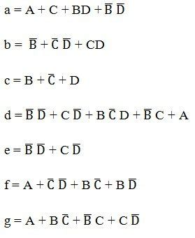 BCD To 7 Segment LED Display Decoder Circuits
