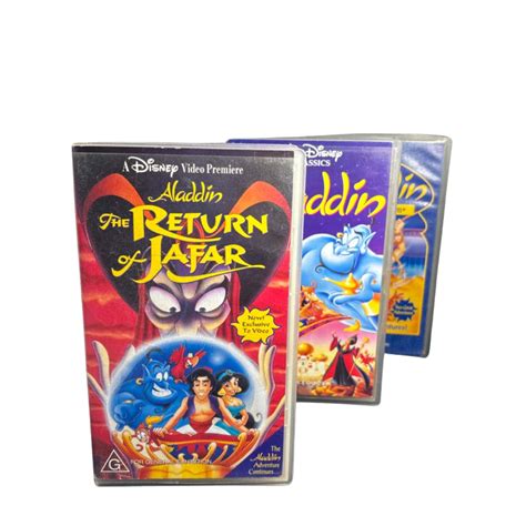 Bundle Of 3 Disney Aladdin Vhs Tapes S