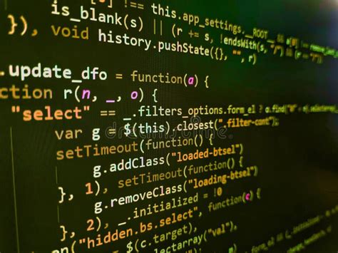 Html5 Concept Macro Backdrop In Warm Colors Big Data Concepts Working In Cyberspace Environment