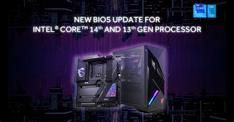 Bios Update For Intel Core Th And Th Gen Desktop Processor Instability