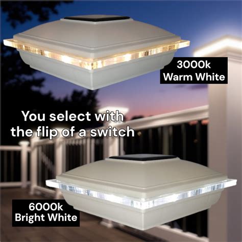 Deklights® Solar Lighted Post Cap For Timbertech Glass Edge Style Lens