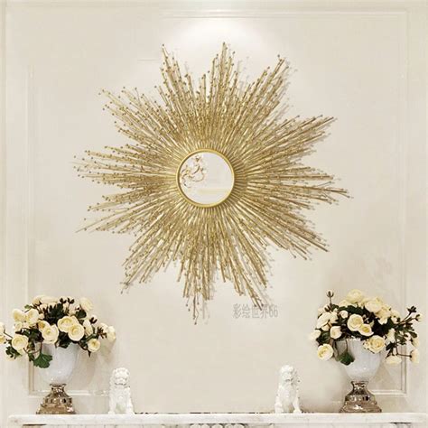 Роскошное Кованое железо 3d настенные декоративные для зеркала металлические солнцезащитные