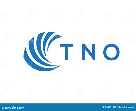 Tno Letter Logo Design On White Background Tno Creative Circle Letter Logo Stock Vector