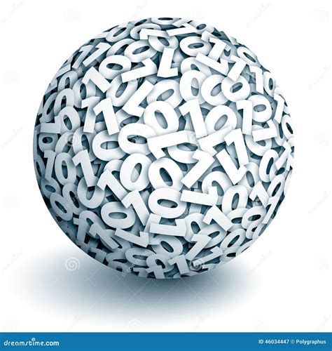 Vector Sphere Of Binary Code Stock Vector Illustration Of Cyberspace Heap 46034447