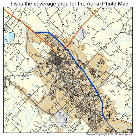 Aerial Photography Map Of Bryan Tx Texas