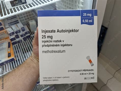 Prague Czech Republic July 10 2024 Injexate Autoinjector Box Of Medication With Methotrexate