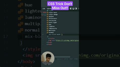 Mix Blend Mode Property In Css Css Tips Shorts Coding Css3 Youtube