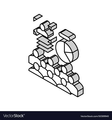Algorithmic Ad Placement Publisher Isometric Icon Vector Image