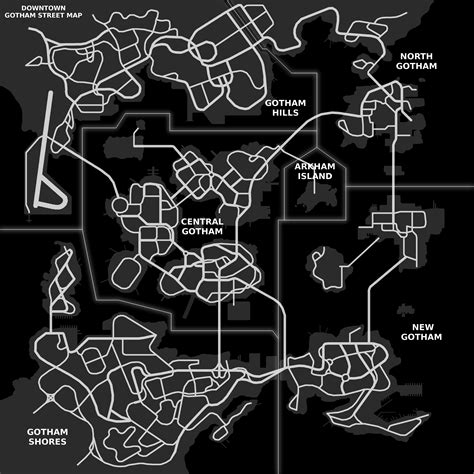 Gotham City Map Arkham