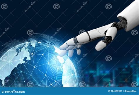 Futuristic Robot Artificial Intelligence Concept Stock Illustration Illustration Of Computer