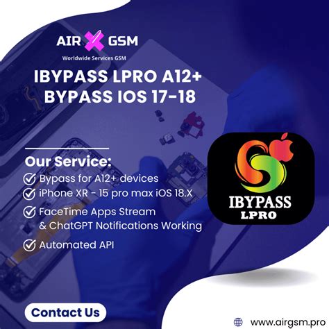 Ibypass Lpro Bypass Icloud A12 Ios 18 Airgsm