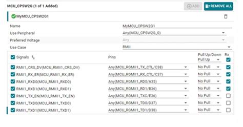 tda4vh q1 tda4vh no pinmap selection of mcu rmii1 ref clk pin b37 in mcu cpsw2g 0 rmii mode
