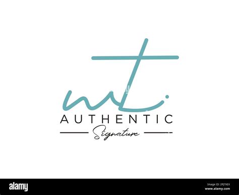 Wt Signature Logo Template Vector Stock Vector Image Art Alamy