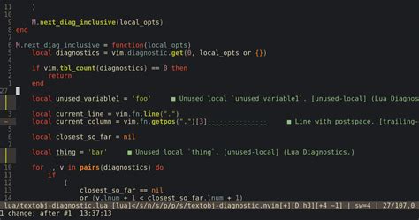 github andrewferrier textobj diagnostic nvim neovim text object that finds diagnostics